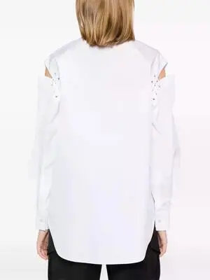 Alexander McQueen Cut-out Detail Cotton Shirt