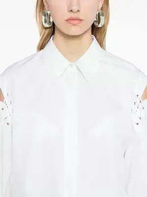 Alexander McQueen Cut-out Detail Cotton Shirt