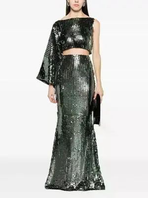 TALLER MARMO Sequinned Asymmetric Top
