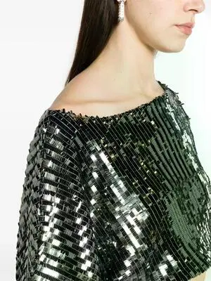 TALLER MARMO Sequinned Asymmetric Top