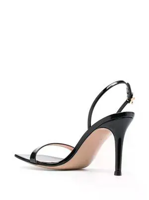 GIANVITO ROSSI 85mm Ribbon Stiletto Leather Sandals