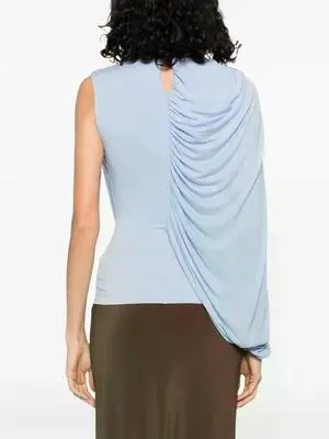 MANURI Draped Sleeveless Blouse