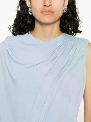 MANURI Draped Sleeveless Blouse