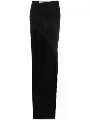 Rick Owens Asymmetric Maxi Skirt