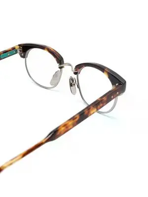 Thom Browne Tortoiseshell-effect Pantos Frame Glasses