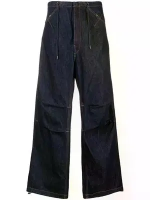 DARKPARK Daisy Contrast-stitching Wide Leg Jeans