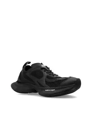 Balenciaga Logo-print Sneakers - Black