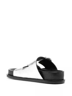 JIL SANDER Double-buckle Leather Sandals