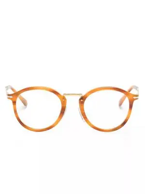 Persol Phantos Tortoiseshell-effect Glasses - Brown