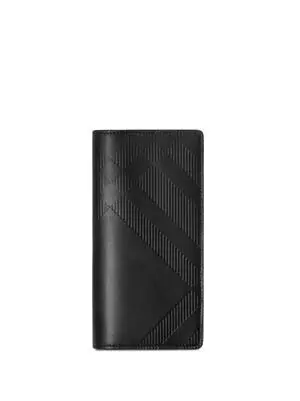 Burberry Embossed Check Continental Wallet - Black