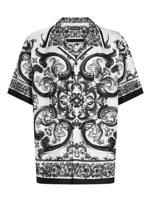 Dolce & Gabbana Majolica-print Silk Shirt