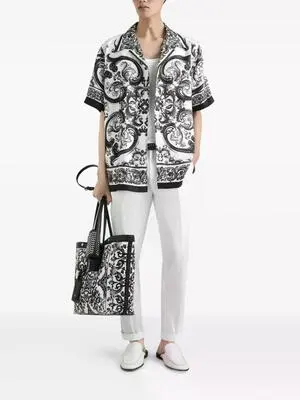 Dolce & Gabbana Majolica-print Silk Shirt
