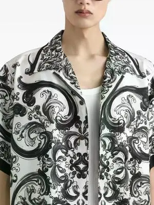 Dolce & Gabbana Majolica-print Silk Shirt