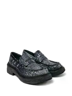 Camper Vamonos Croc-effect Leather Loafers - Grey