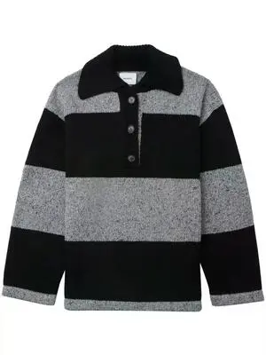 HALFBOY Spread-collar Striped Jumper