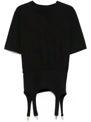 Fiorucci Suspender-detailed T-shirt - Black