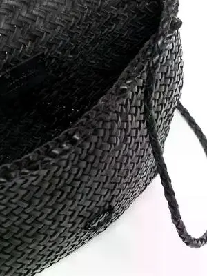 Dragon Diffusion Mini City Woven Crossbody Bag - Black