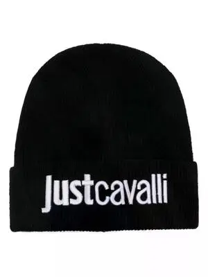 Just Cavalli Embroidered Logo Beanie - Black