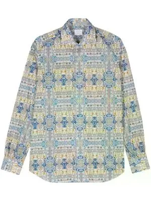 MAZZARELLI Floral-print Cotton Shirt