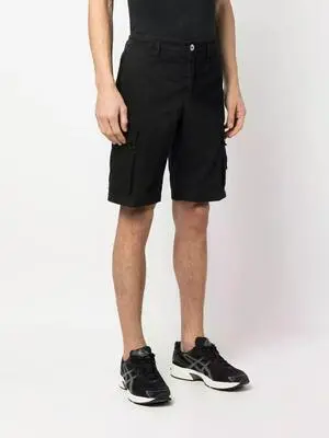 Stone Island Compass-patch Cargo Shorts - Black