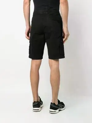 Stone Island Compass-patch Cargo Shorts - Black