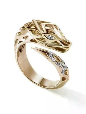 John Hardy 14kt Yellow Naga Ring