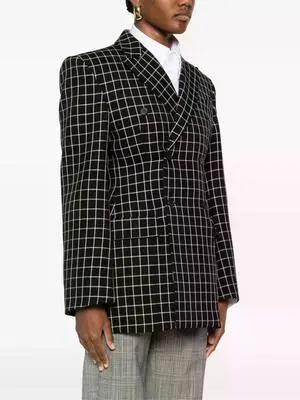 Wardrobe.NYC Check-pattern Double-breasted Blazer