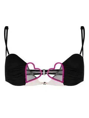 NENSI DOJAKA Heart-detail Underwire Bra - Black