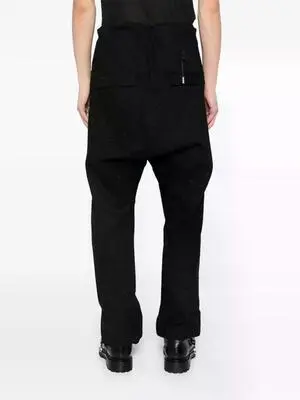 Boris Bidjan Saberi Garment Dyed Drop-crotch Trousers