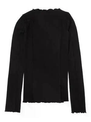 BASERANGE Omato Long-sleeve Organic Cotton Top - Black