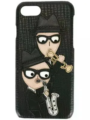 Dolce & Gabbana Designer's Patch Iphone 7 Case - Black