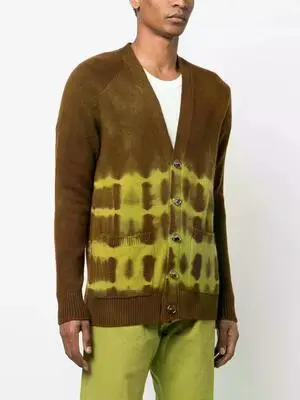 THE ELDER STATESMAN Tie-dye Print Cashmere Cardigan