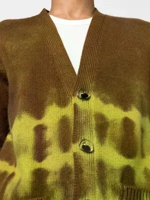 THE ELDER STATESMAN Tie-dye Print Cashmere Cardigan