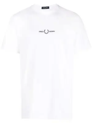 Fred Perry Logo-print Crew-neck T-shirt - White