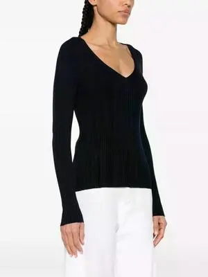 Theory V-neck Rib Knit Top