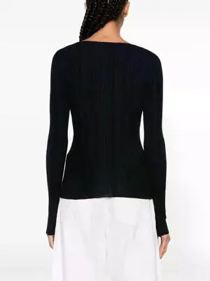 Theory V-neck Rib Knit Top