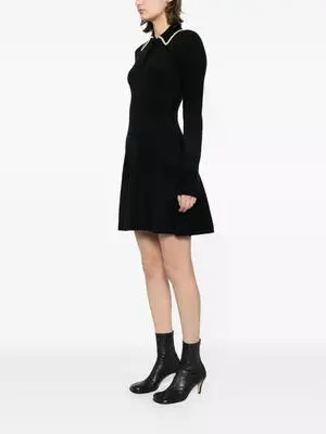 Staud Dujour Knit Dress With Polo Collar