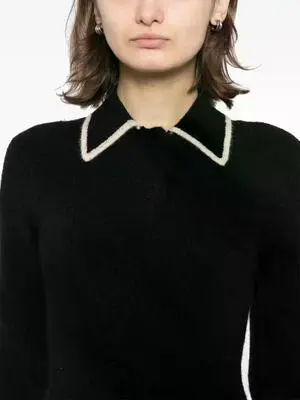 Staud Dujour Knit Dress With Polo Collar