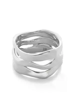 Monica Vinader The Wave Cut-Out Ring Silver