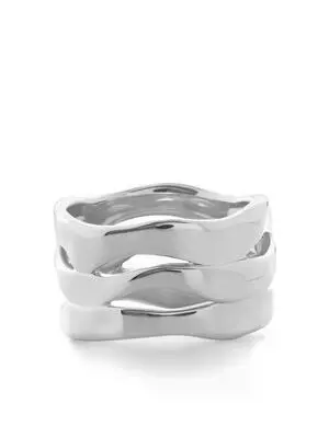 Monica Vinader The Wave Cut-out Ring - Silver