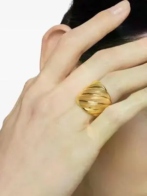 David Yurman 18kt Yellow Sculpted Cable Ring