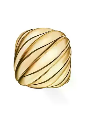 David Yurman 18kt Yellow Sculpted Cable Ring
