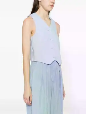 Andamane Crepe-textured Waistcoat