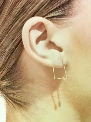 Shihara 18kt Yellow Twist Square 03 Earring