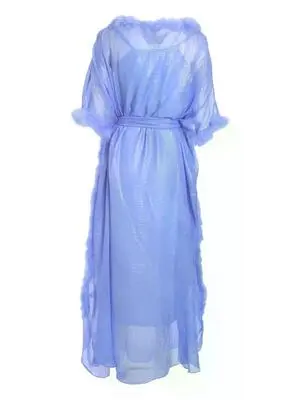 BARUNI Feather-trim Maxi Dress