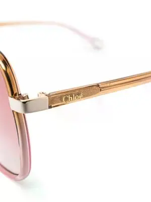 Chloé Oversized Square-frame Sunglasses - Yellow