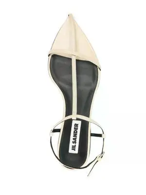 JIL SANDER Cage Flat Sandals - Neutrals