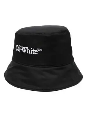 Off-White Logo-embroidered Hat - Black