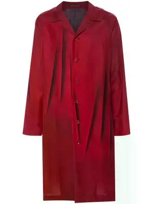 Yohji Yamamoto Abstract-print Silk Coat