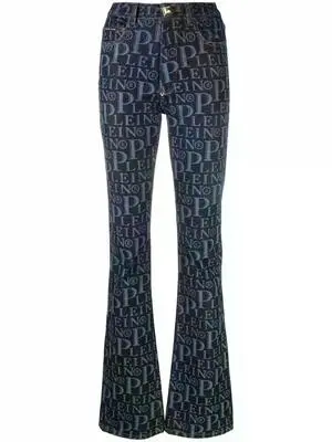 Philipp Plein All-over Logo Flared Jeans